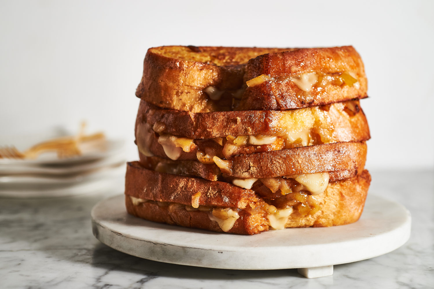 Pear and Raclette Stuffed French Toast - Emmi USA